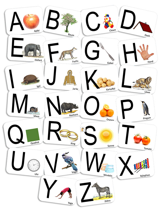Druckvorlagen Buchstaben lernen