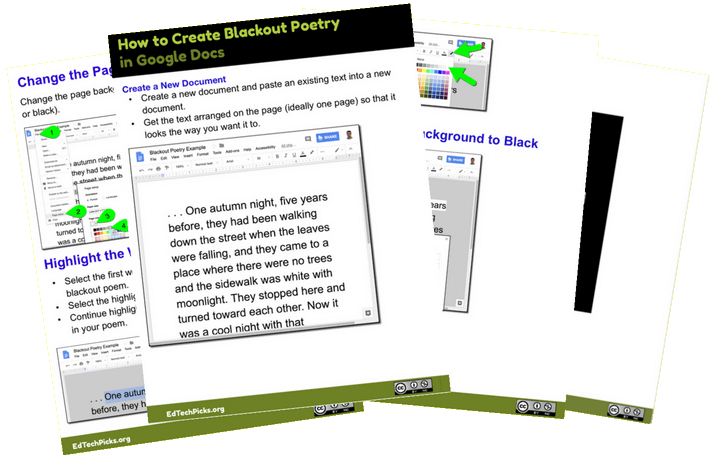 How to Make Digital Blackout Poetry with Google Docs