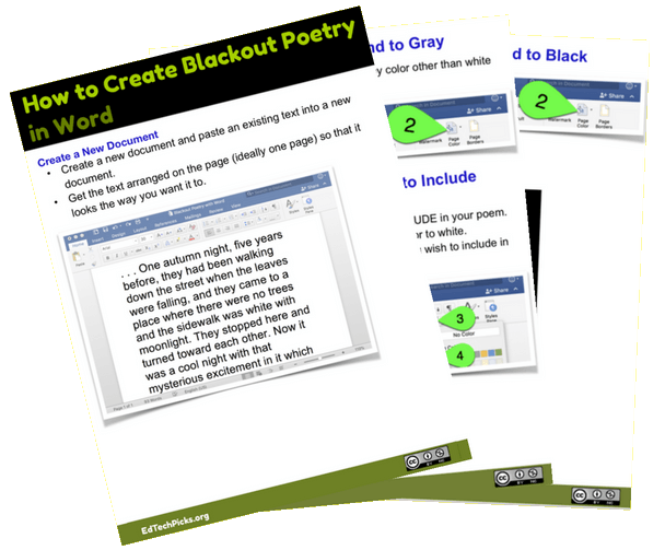 How to Make Blackout Poetry with Word