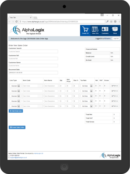 Sage 200 Mobile Sales Order App - Use Sage 200 From Anywhere!